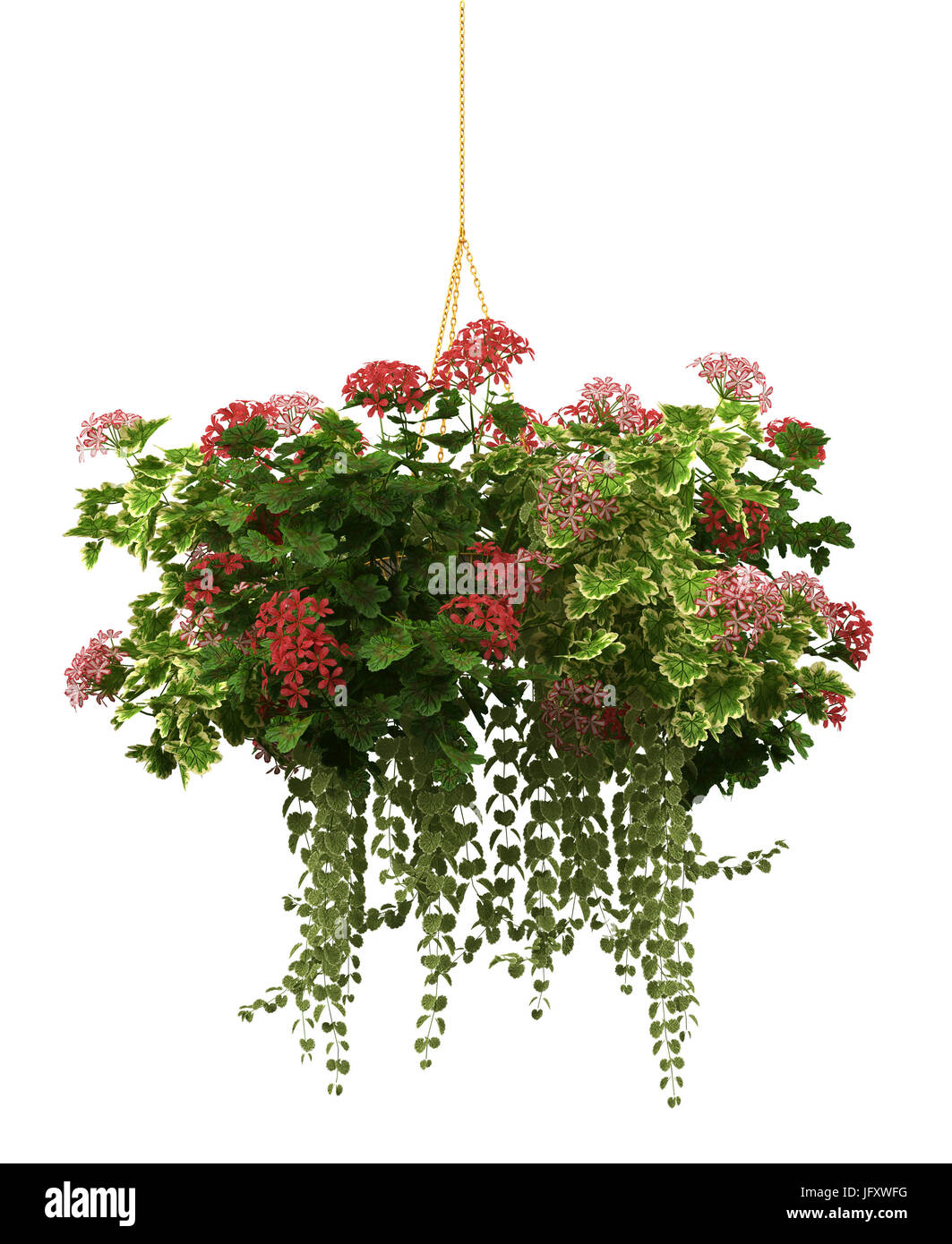 3d rendering of a realistic flower pot isolated on white Stock Photo ...