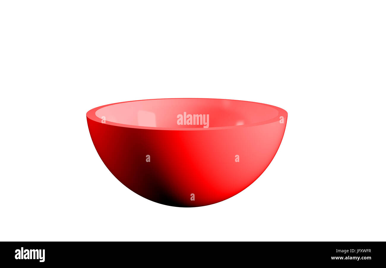 3d rendering of a hemisphere cut inside a studio on white Stock Photo ...
