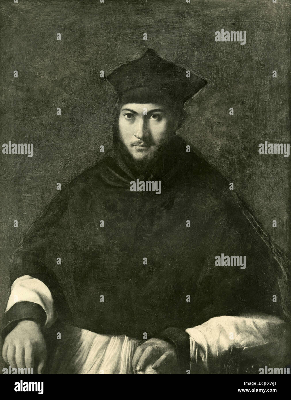 Portrait of Archbishop Bartolini-Salimbeni, painting by Girolamo Carpi, Florence, Italy Stock ...