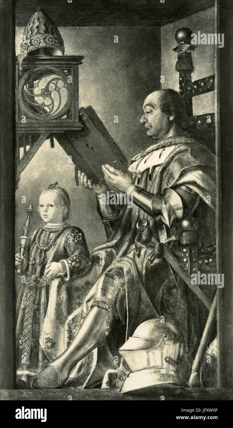 Portrait of Federico da Montefeltro, painted by Melozzo da Forlì ...