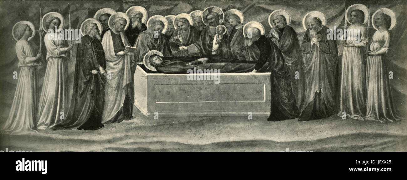The Dormitio Virginis, work by Masolino da Panicale, Vatican City Stock ...