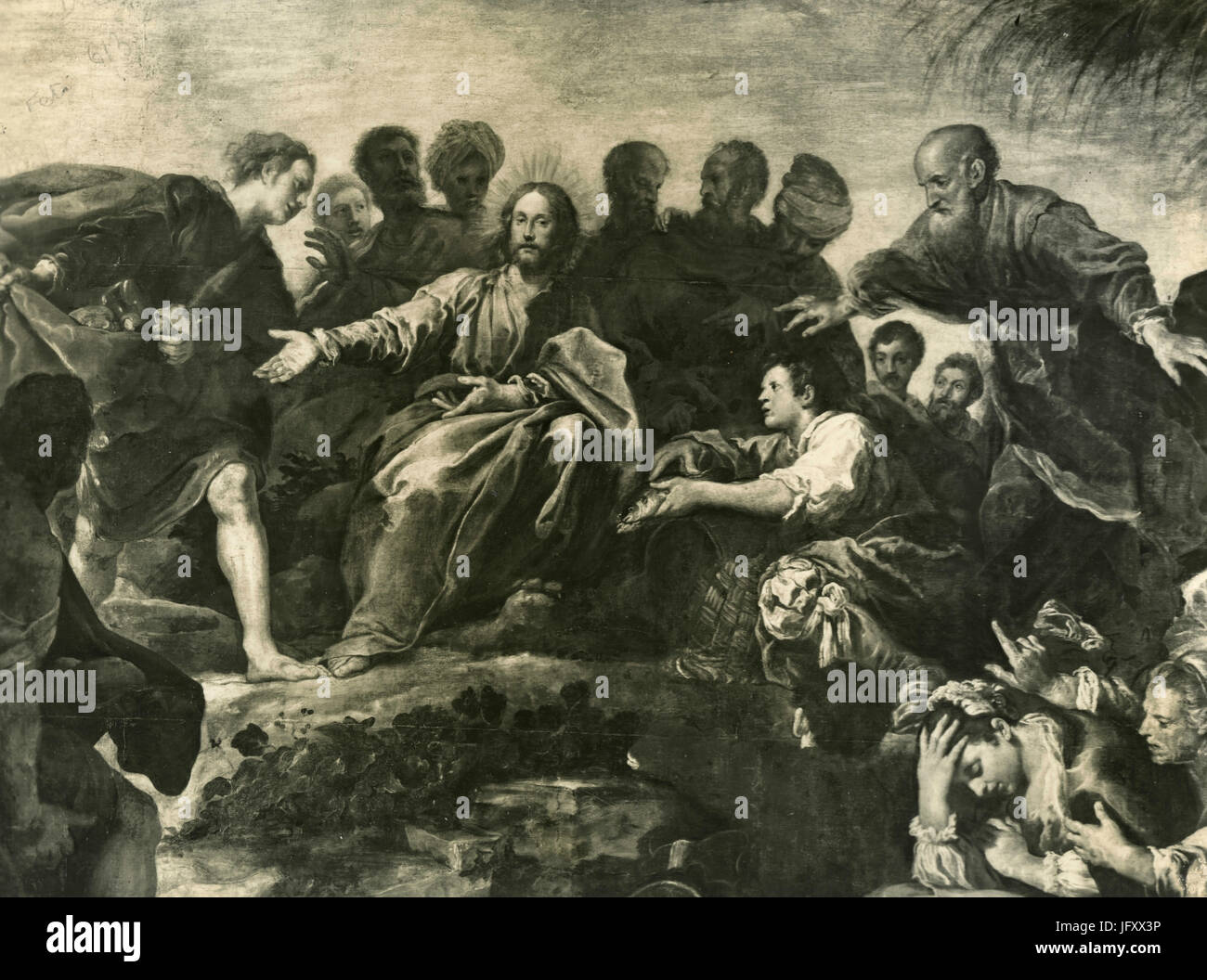 The Multiplication of the Loaves and Fish, detail of the painting by ...