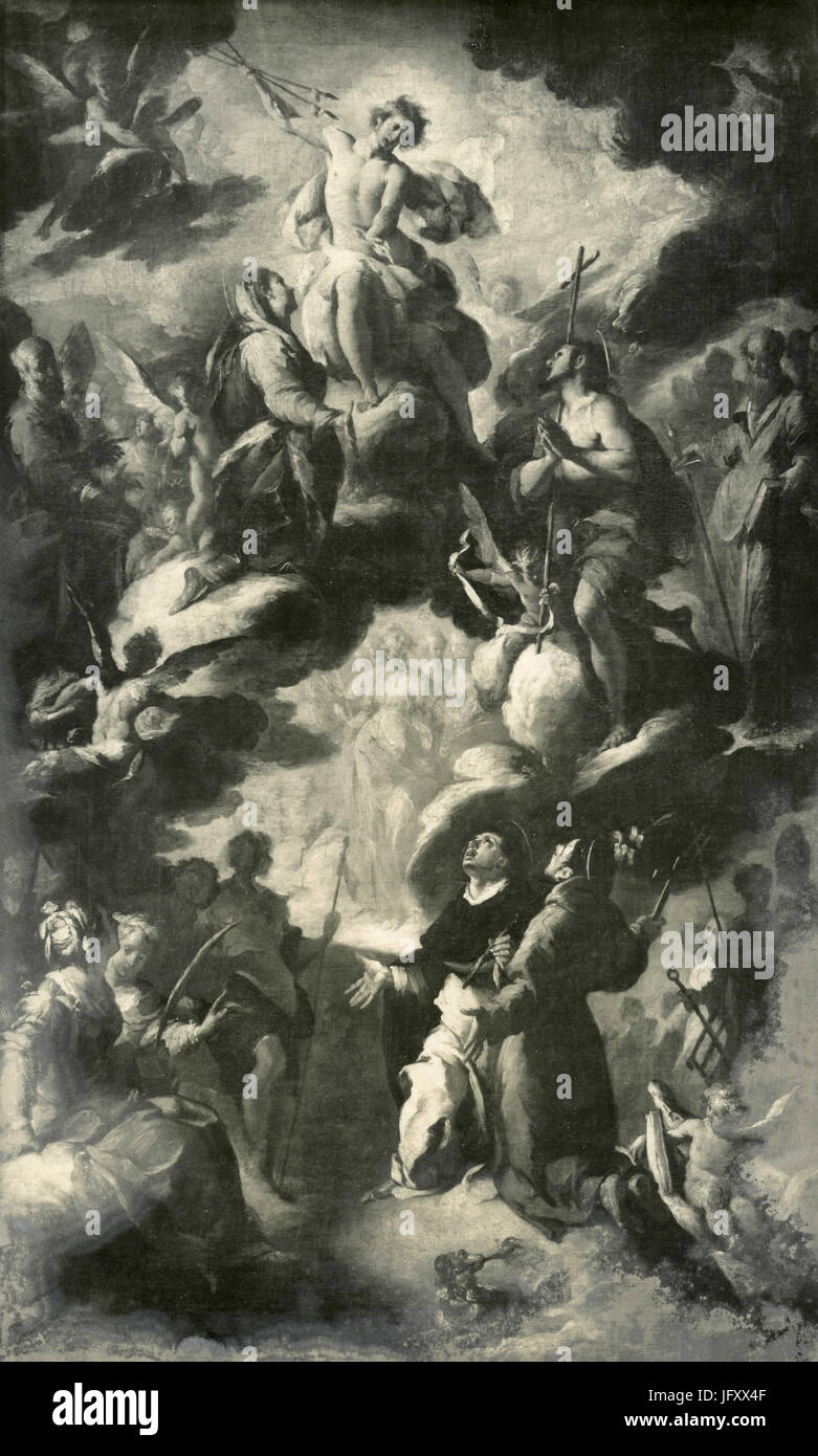 The Paradise, painting by Bernardo Strozzi, Genoa, Italy Stock Photo ...