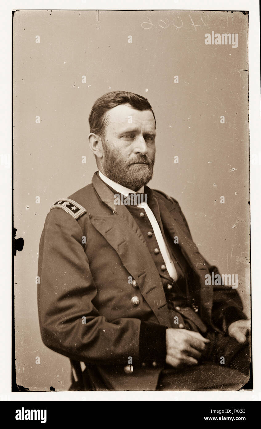 A photographic portrait of United States Army General Ulysses S. Grant ...