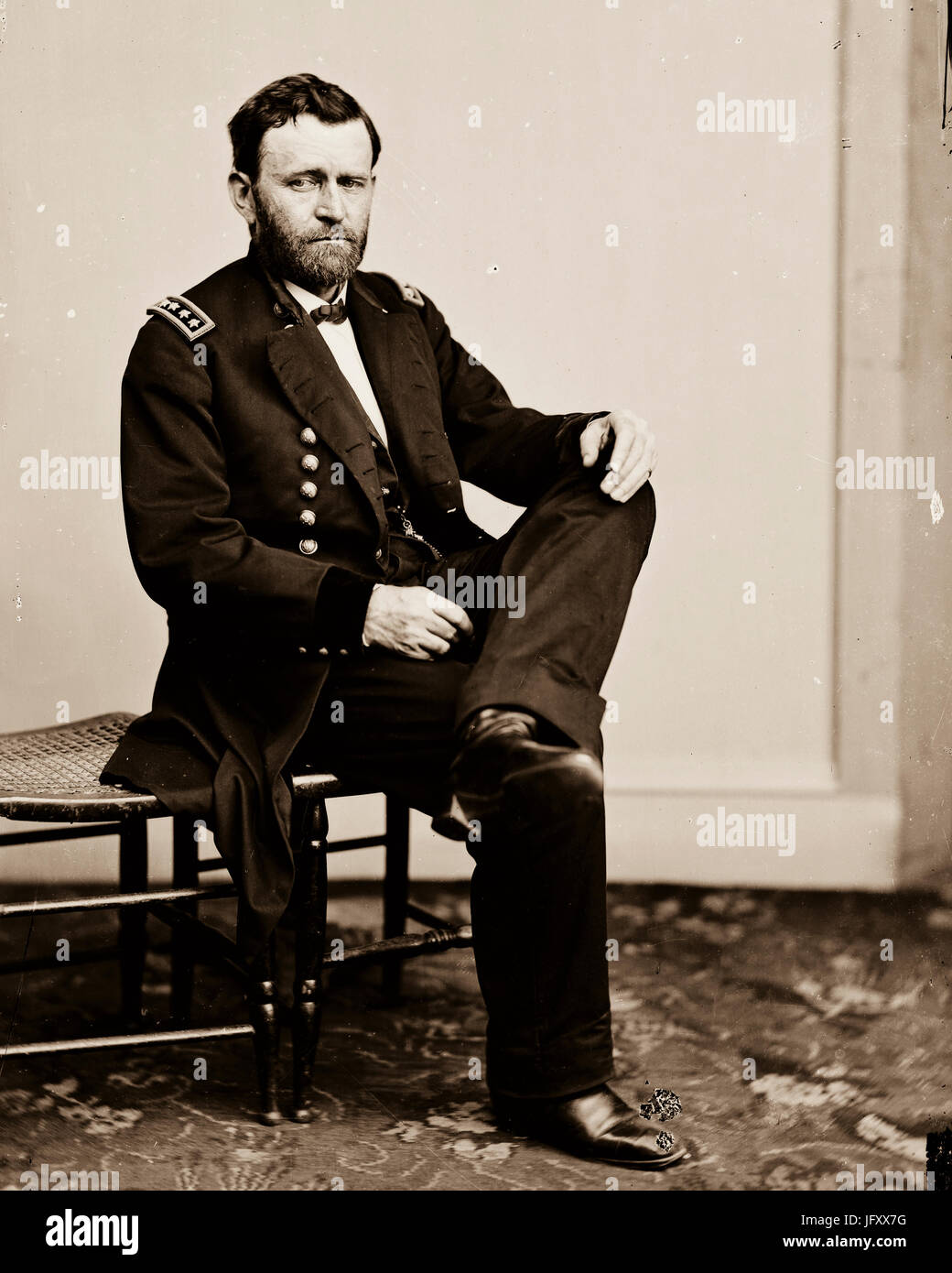 A photographic portrait of United States Army General Ulysses S. Grant ...