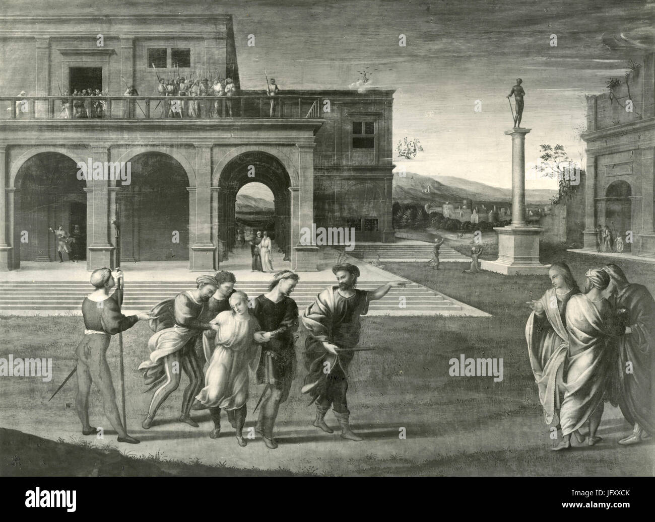 Joseph is taken to prison, painting by F. Granacci, Florence, Italy ...