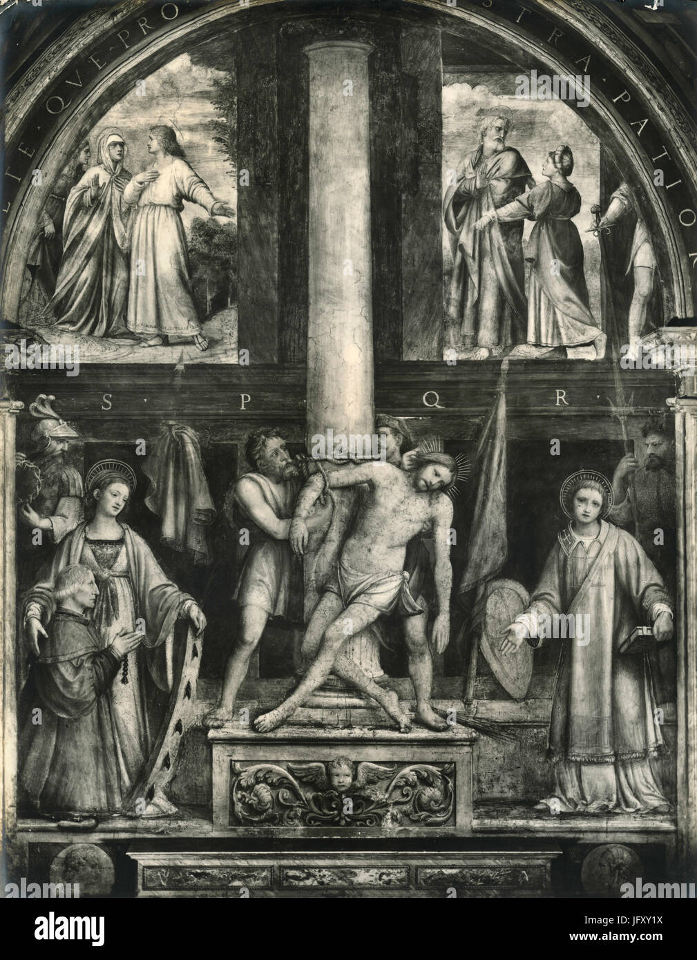 The Flagellation of Christ, frescoes by Luini, MIlan, Italy Stock Photo ...
