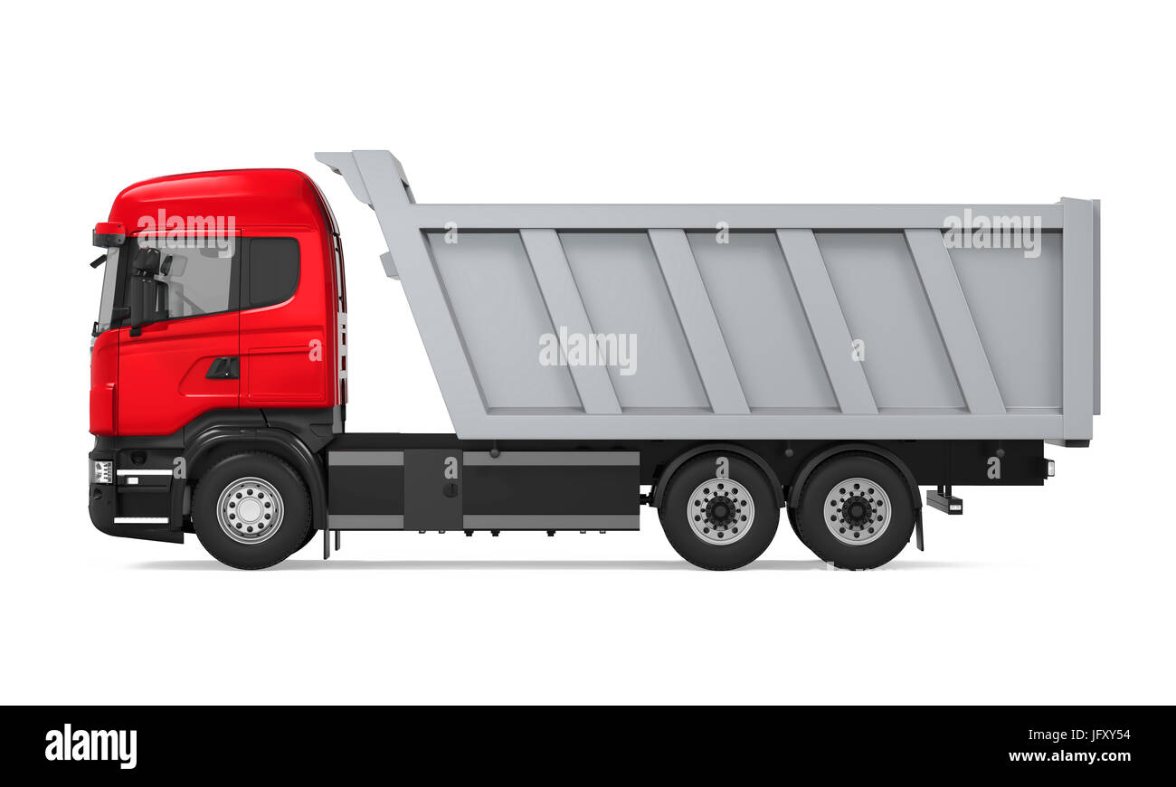 Tipper Dump Truck Isolated Stock Photo - Alamy