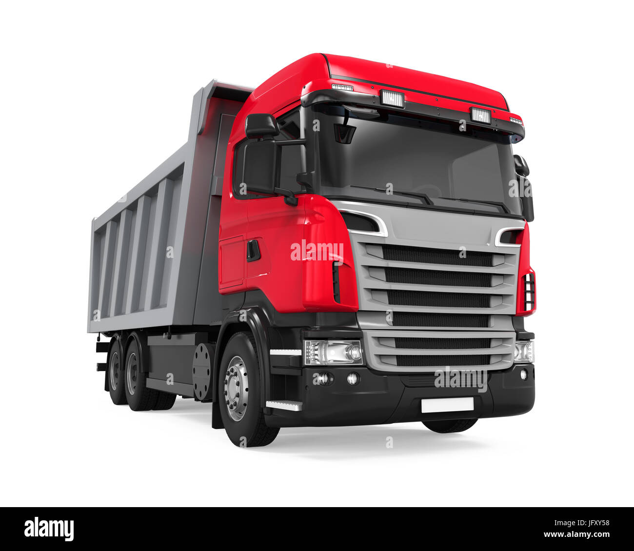 Tipper Dump Truck Isolated Stock Photo - Alamy