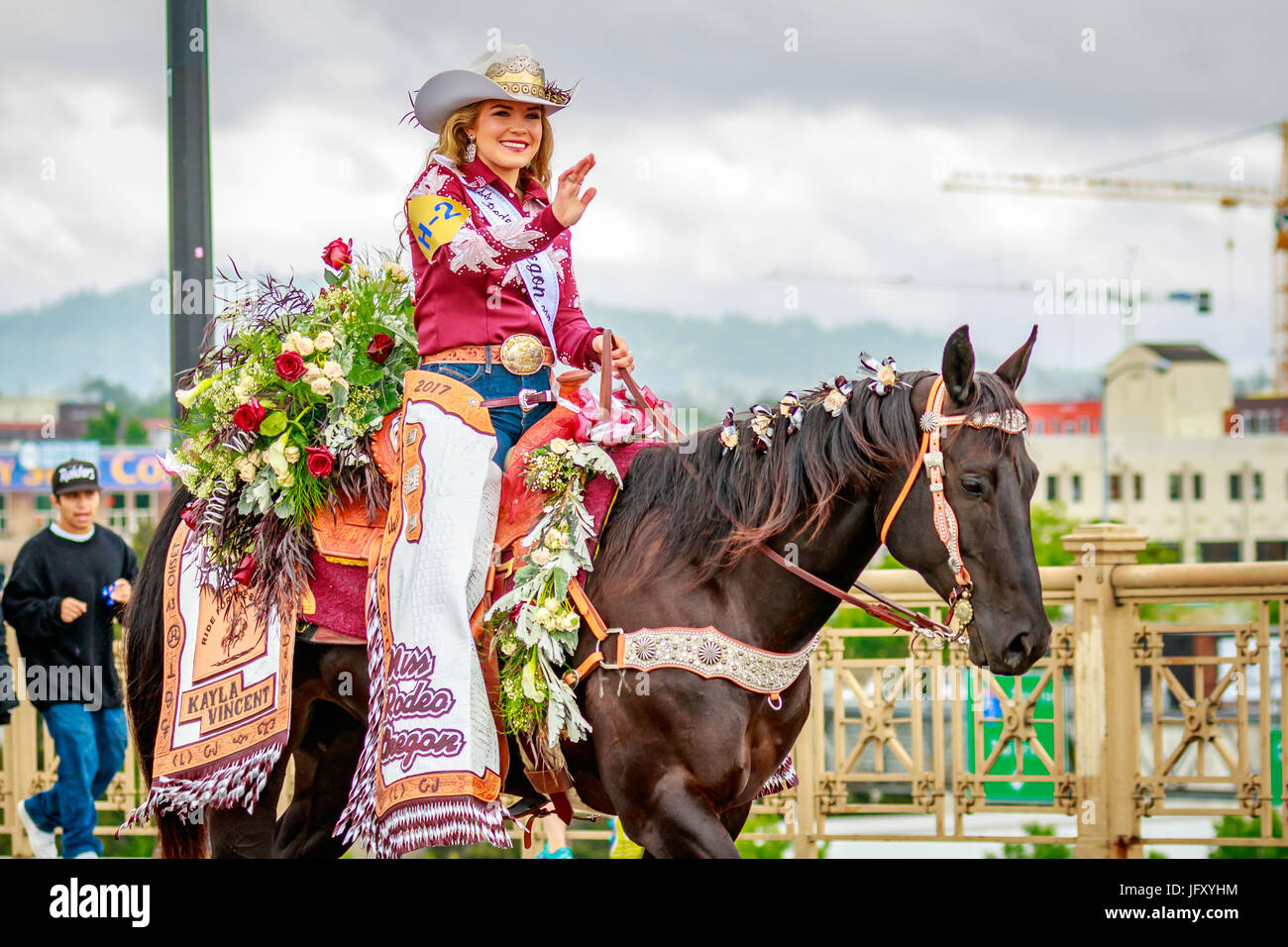 Portland, Oregon, USA - June 10, 2017: Miss Rodeo Oregon, Kayla Vincent ...