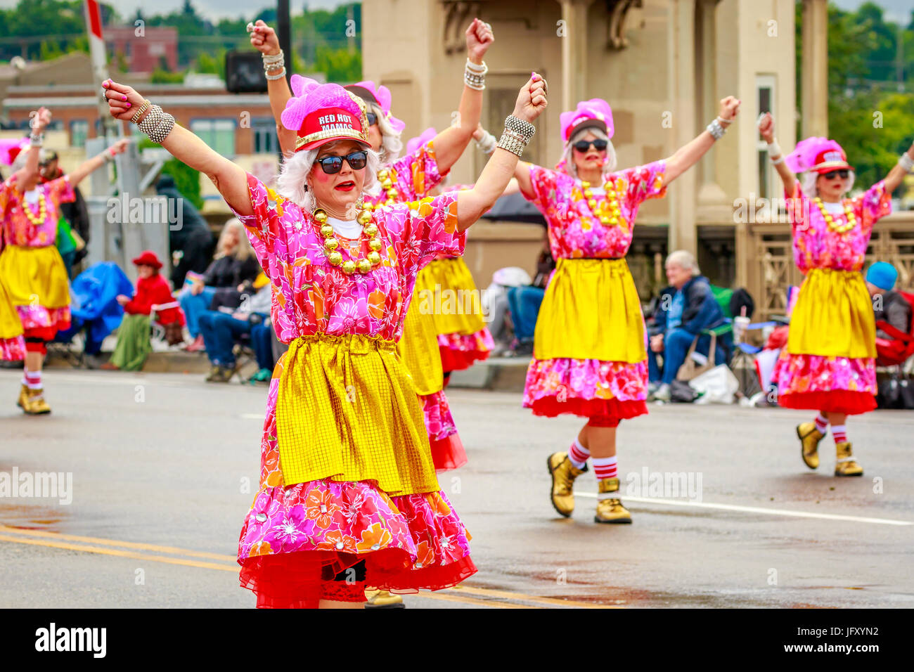 Portland, Oregon, USA - June 10, 2017: The Red Hot Mamas in the Grand ...
