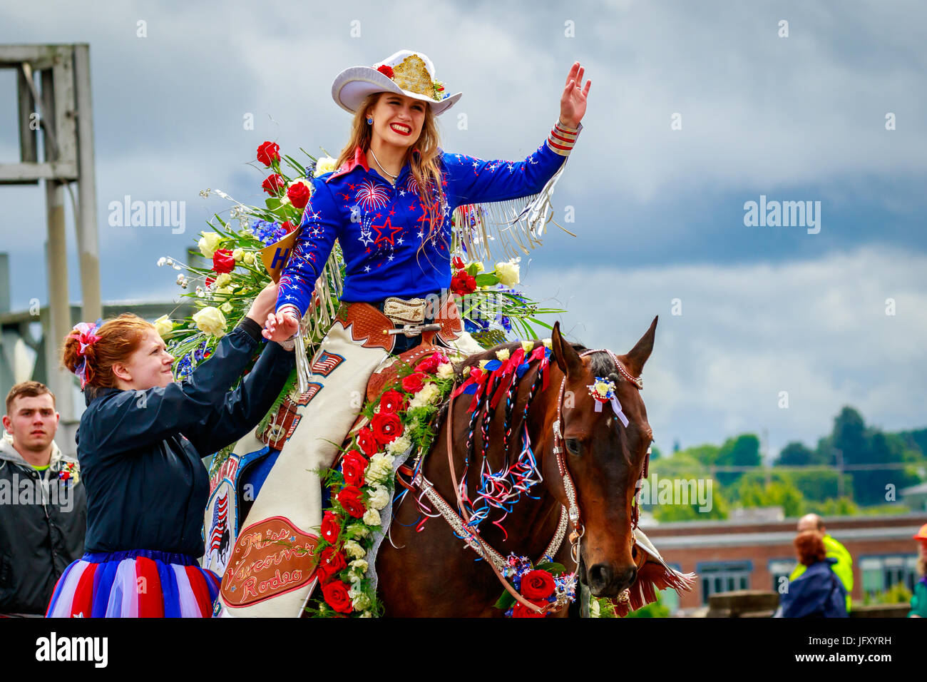Portland, Oregon, USA - June 10, 2017: Miss Vancouver Rodeo Queen, Ali ...
