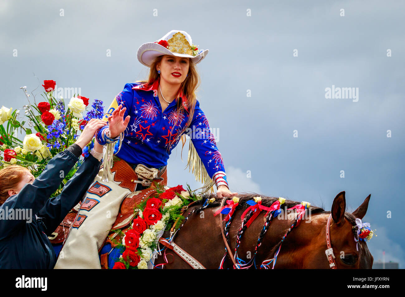 Portland, Oregon, USA - June 10, 2017: Miss Vancouver Rodeo Queen, Ali ...