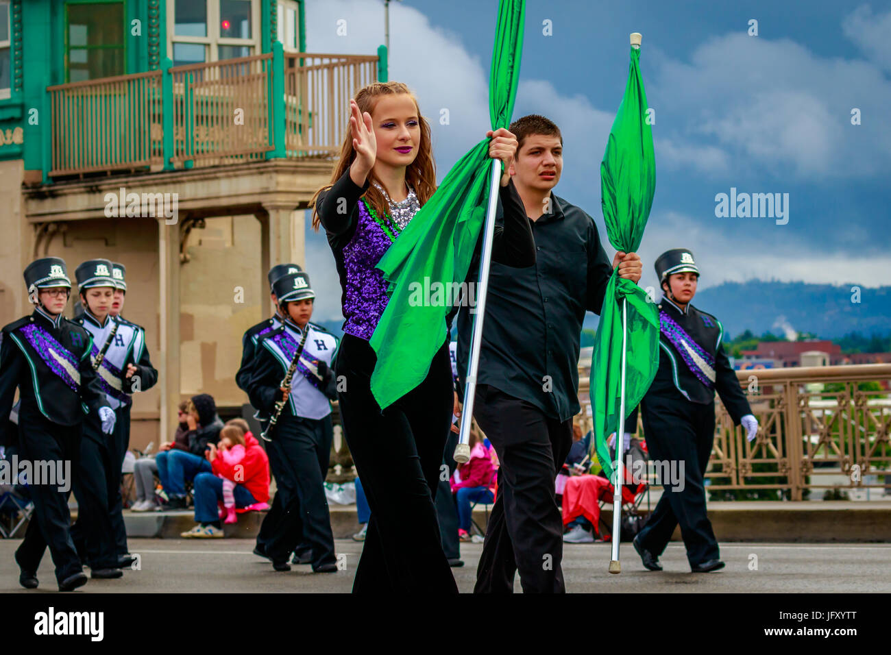 Portland, Oregon, USA - June 10, 2017: Heritage High School Marching ...
