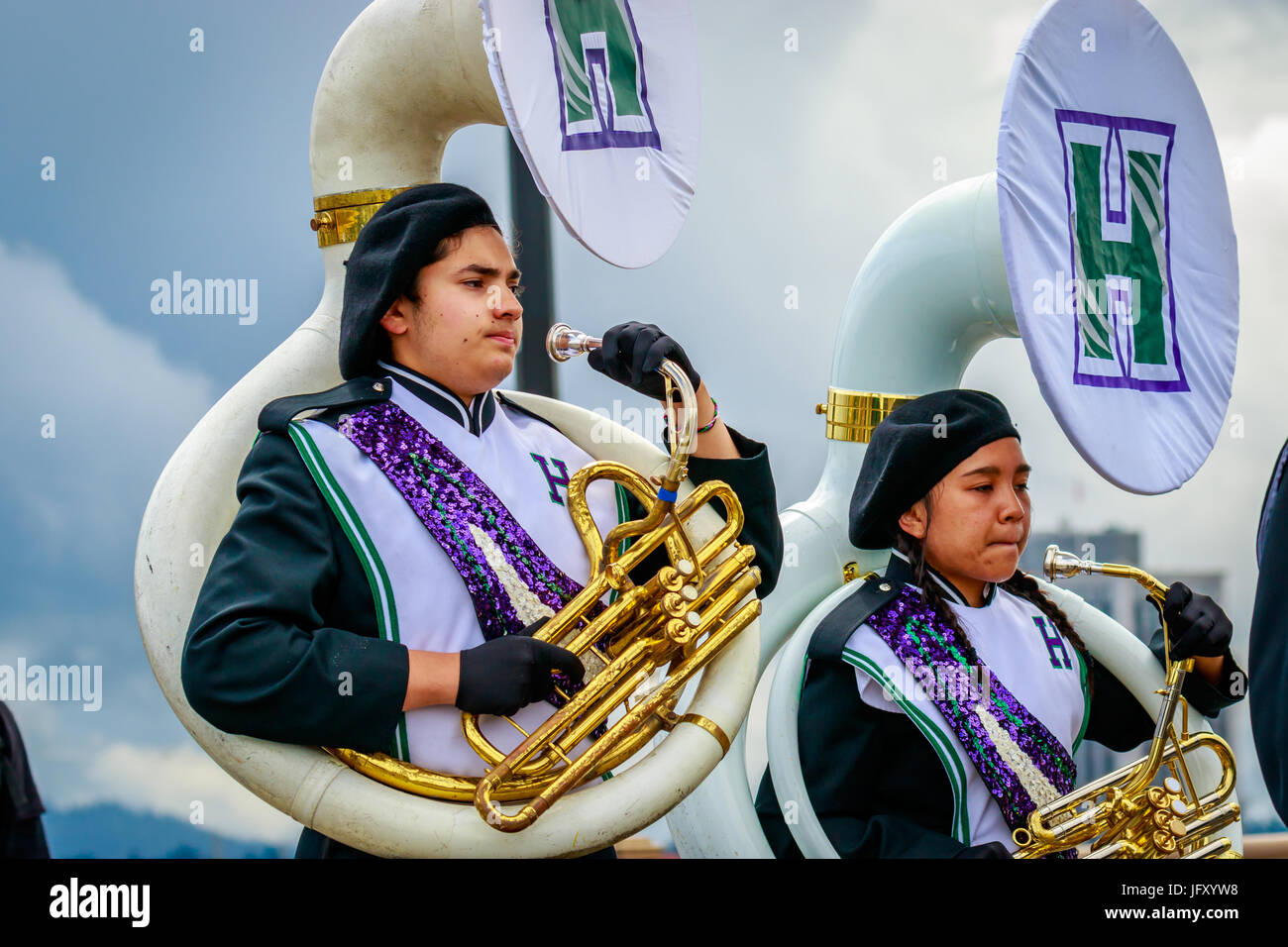 Portland, Oregon, USA - June 10, 2017: Heritage High School Marching ...