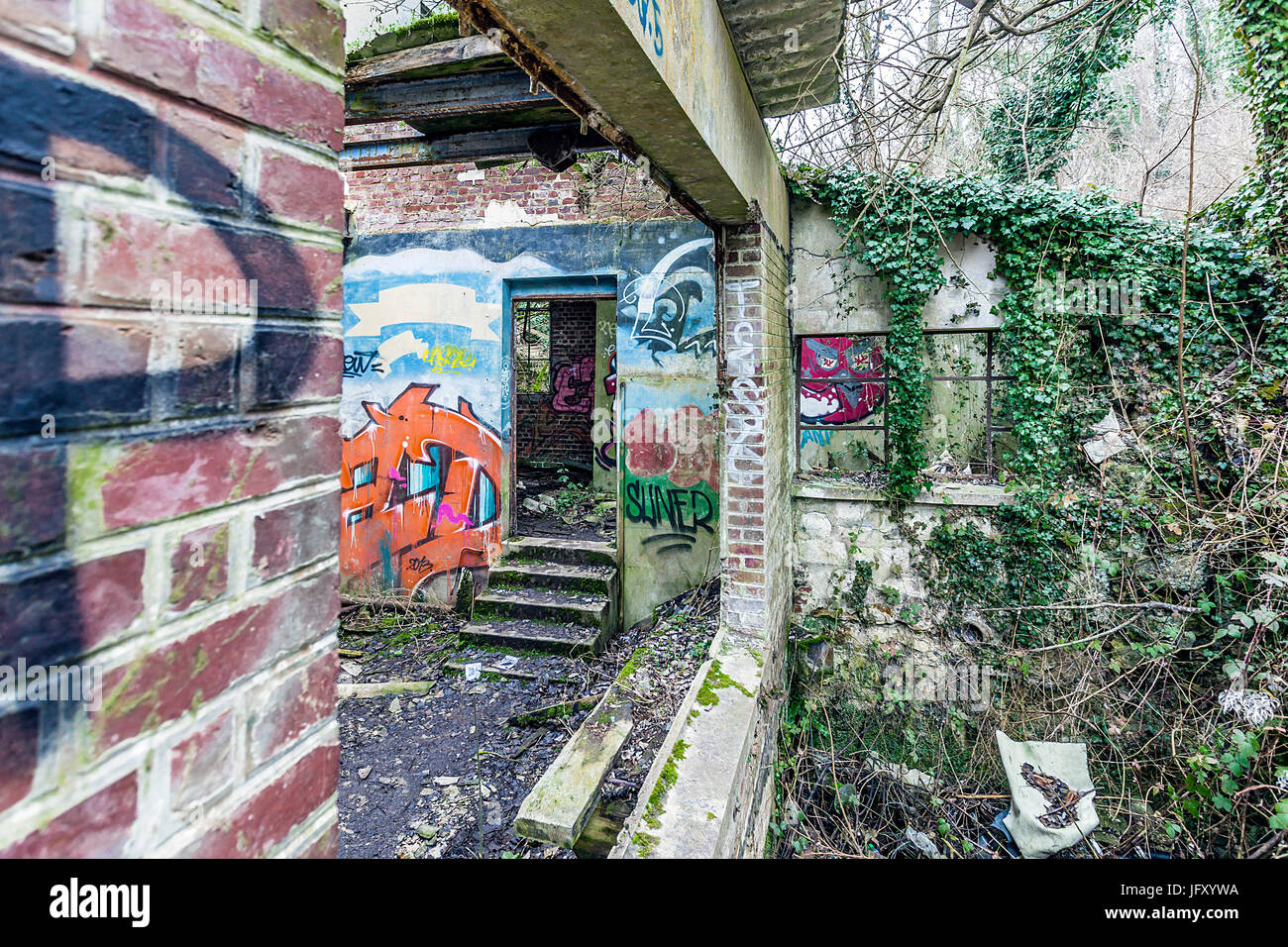 Abandoned factory. urbex Stock Photo - Alamy