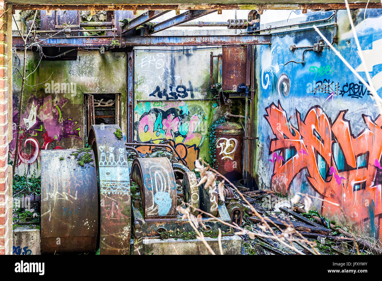 Abandoned factory. urbex Stock Photo - Alamy