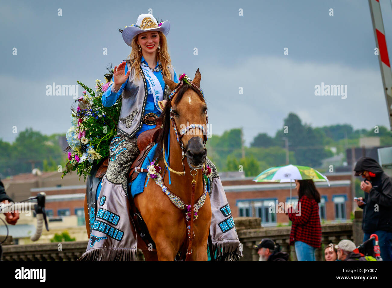 Portland, Oregon, USA - June 10, 2017: Miss Thunder Mountain Pro Rodeo ...