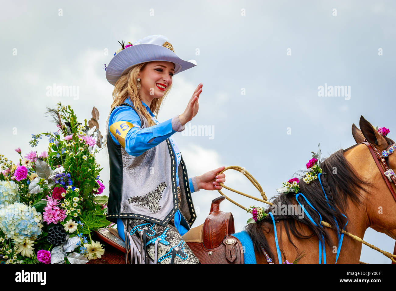 Portland, Oregon, USA - June 10, 2017: Miss Thunder Mountain Pro Rodeo ...