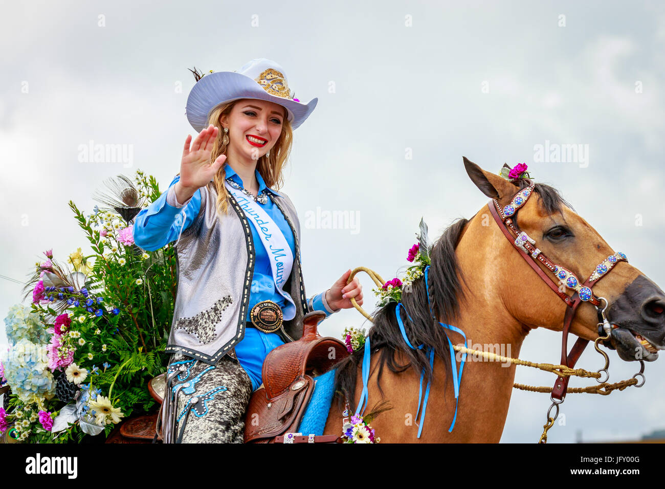 Portland, Oregon, USA - June 10, 2017: Miss Thunder Mountain Pro Rodeo ...