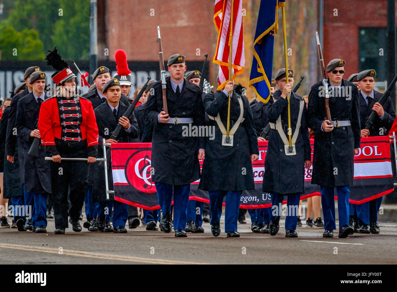 Portland, Oregon, USA - June 10, 2017: Oregon City High School Marching ...