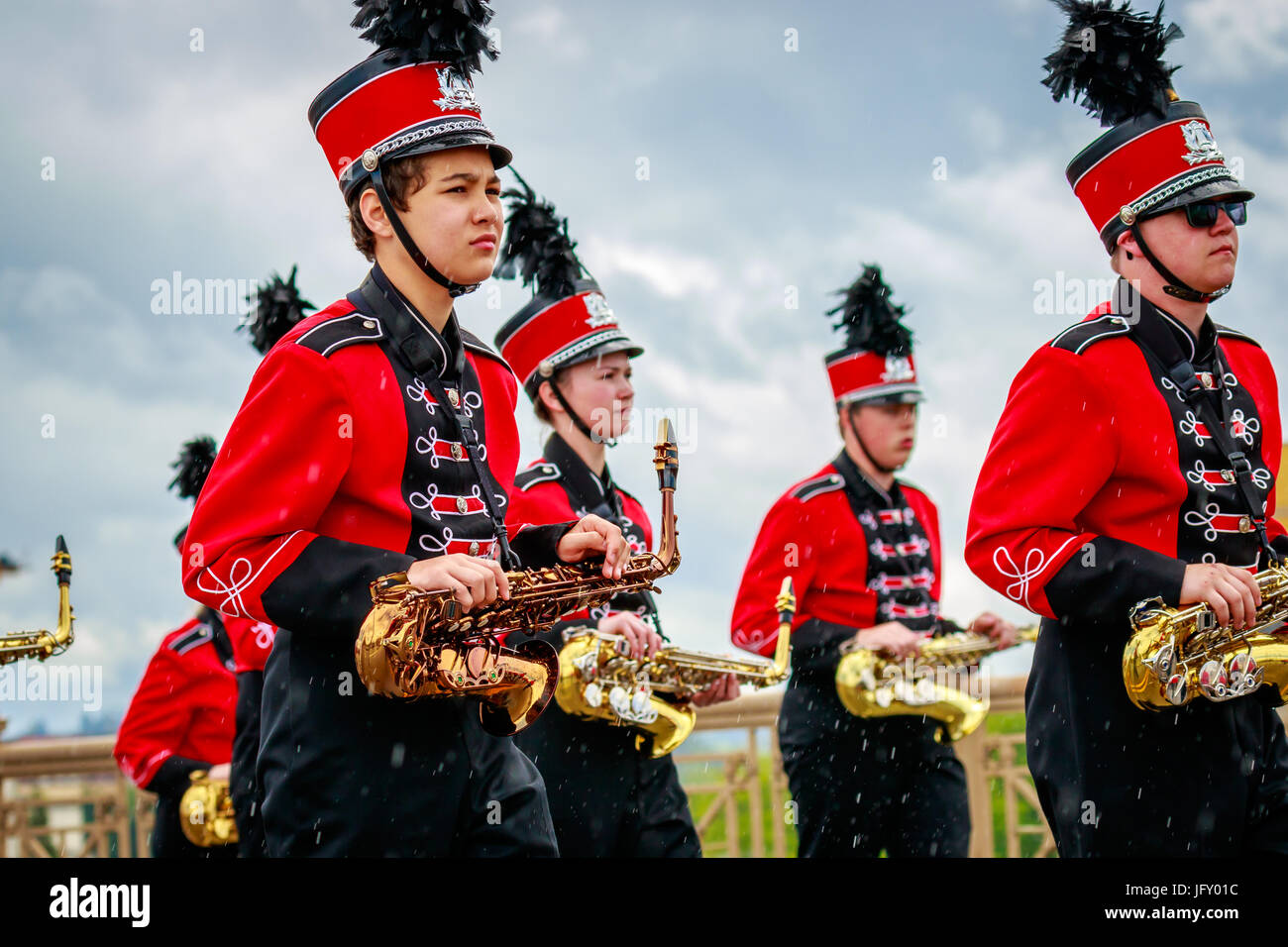 Portland, Oregon, USA - June 10, 2017: Oregon City High School Marching ...