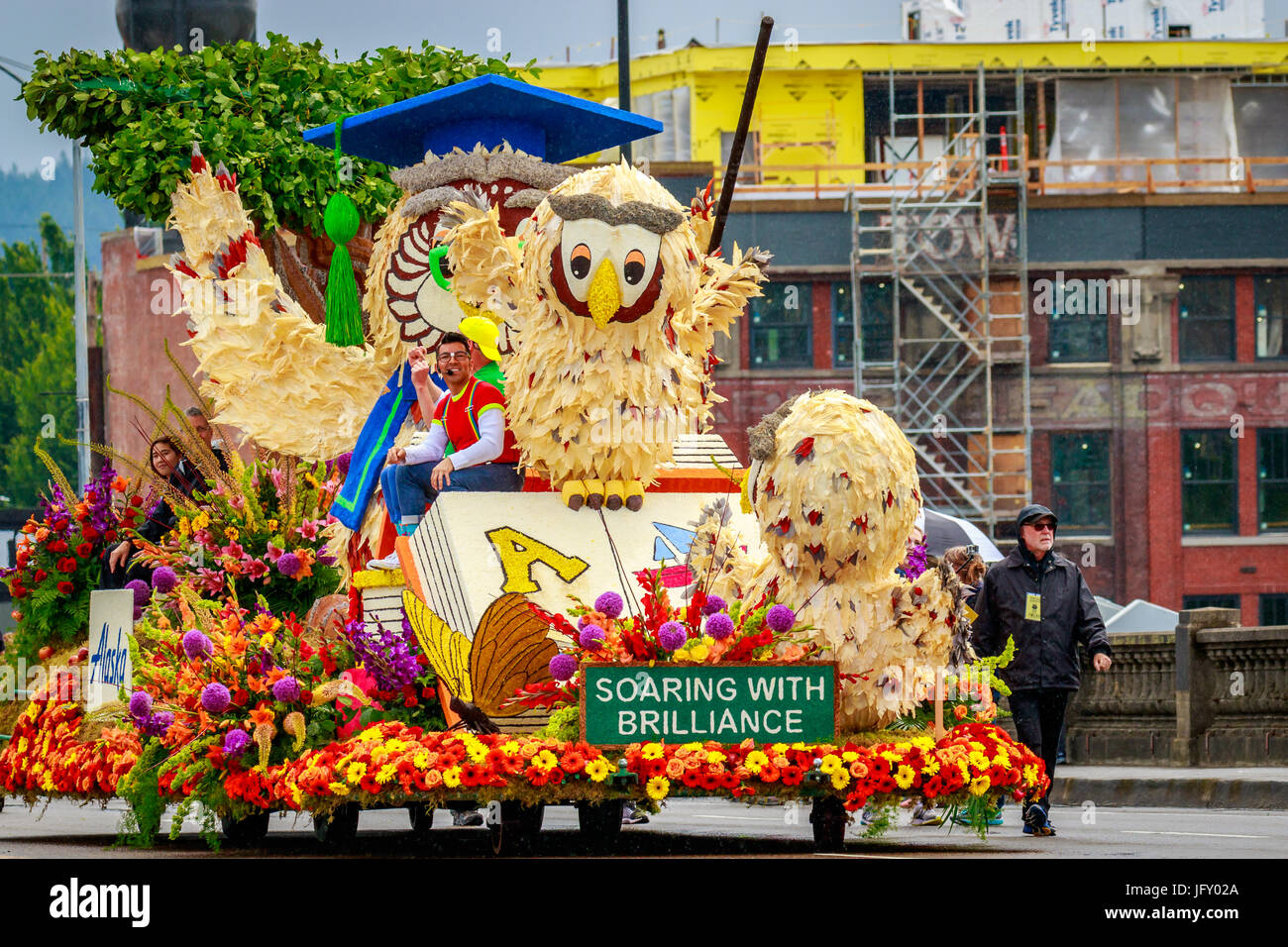 Portland, Oregon, USA - June 10, 2017: Alaska Airlines Float in the ...