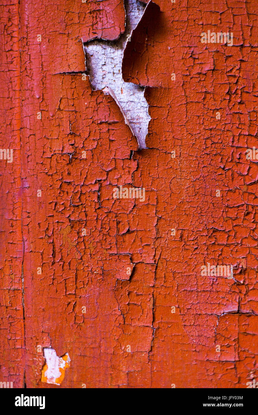 Cracked wall with old layers of paint in abandoned house. Background ...