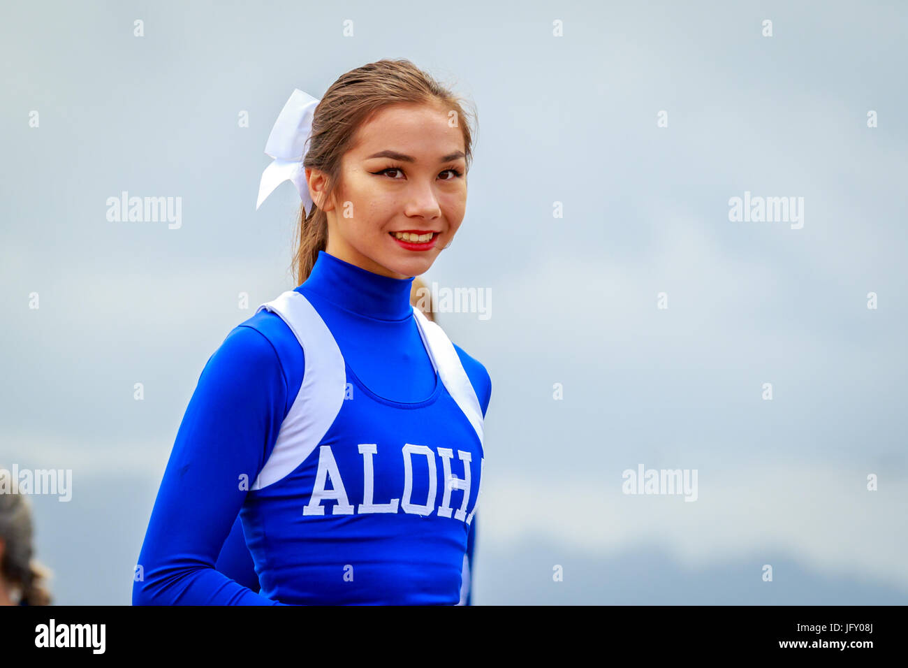 Portland, Oregon, USA - June 10, 2017: Aloha High School Marching Band ...