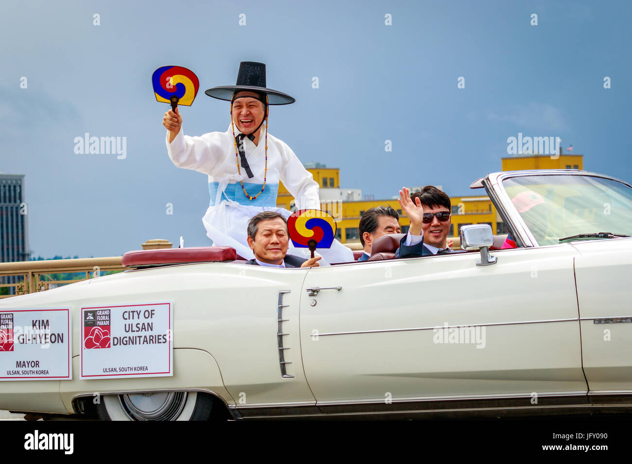 Portland, Oregon, USA - June 10, 2017: Mayor of Ulsan Dignitaries, Kim ...