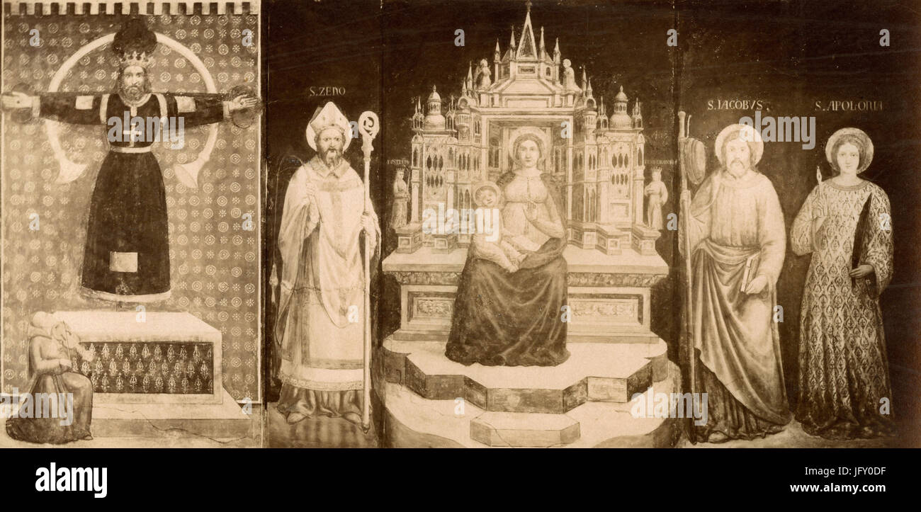Saint Zeno, St. Jacopo, and Saint Apollonia with the Virgin, painting ...