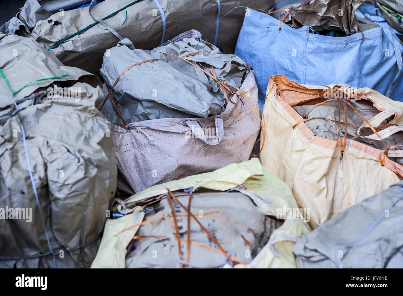 Pile of rubble sacks hi-res stock photography and images - Alamy