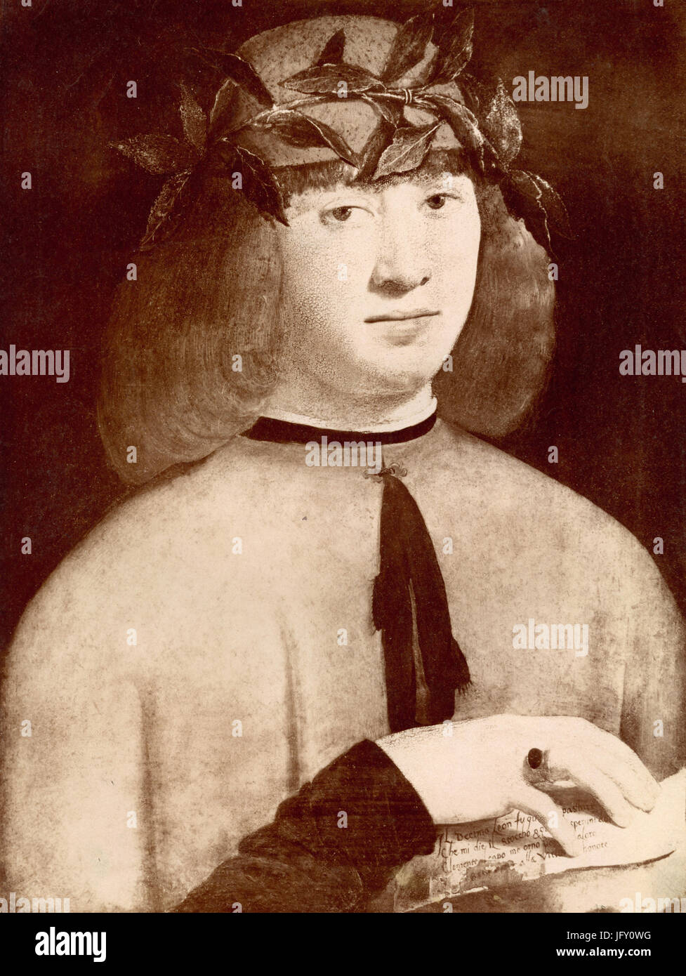 Portrait of Girolamo Casio, painting by Boltraffio, Brera, Milan, Italy ...