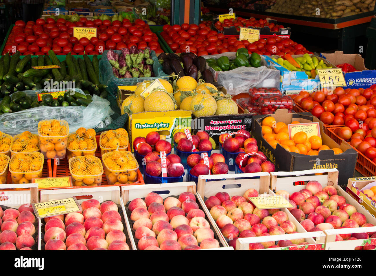 Greek food stall hi-res stock photography and images - Alamy