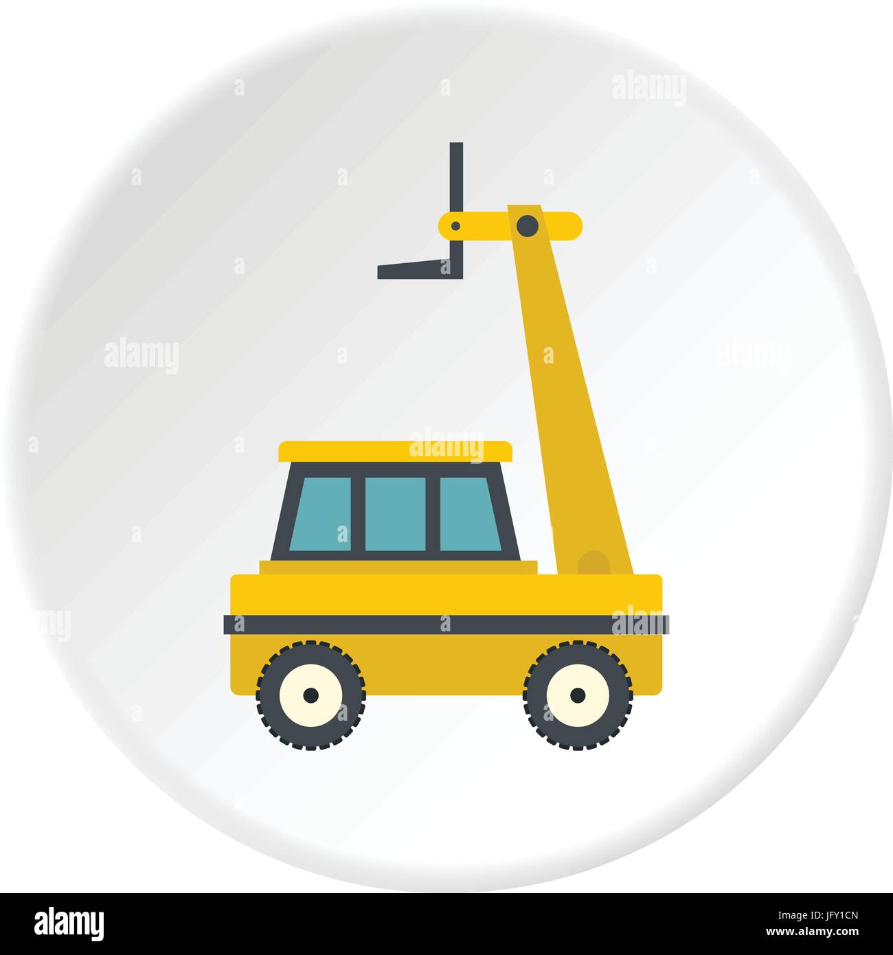 Yellow cherry picker icon circle Stock Vector Image & Art - Alamy