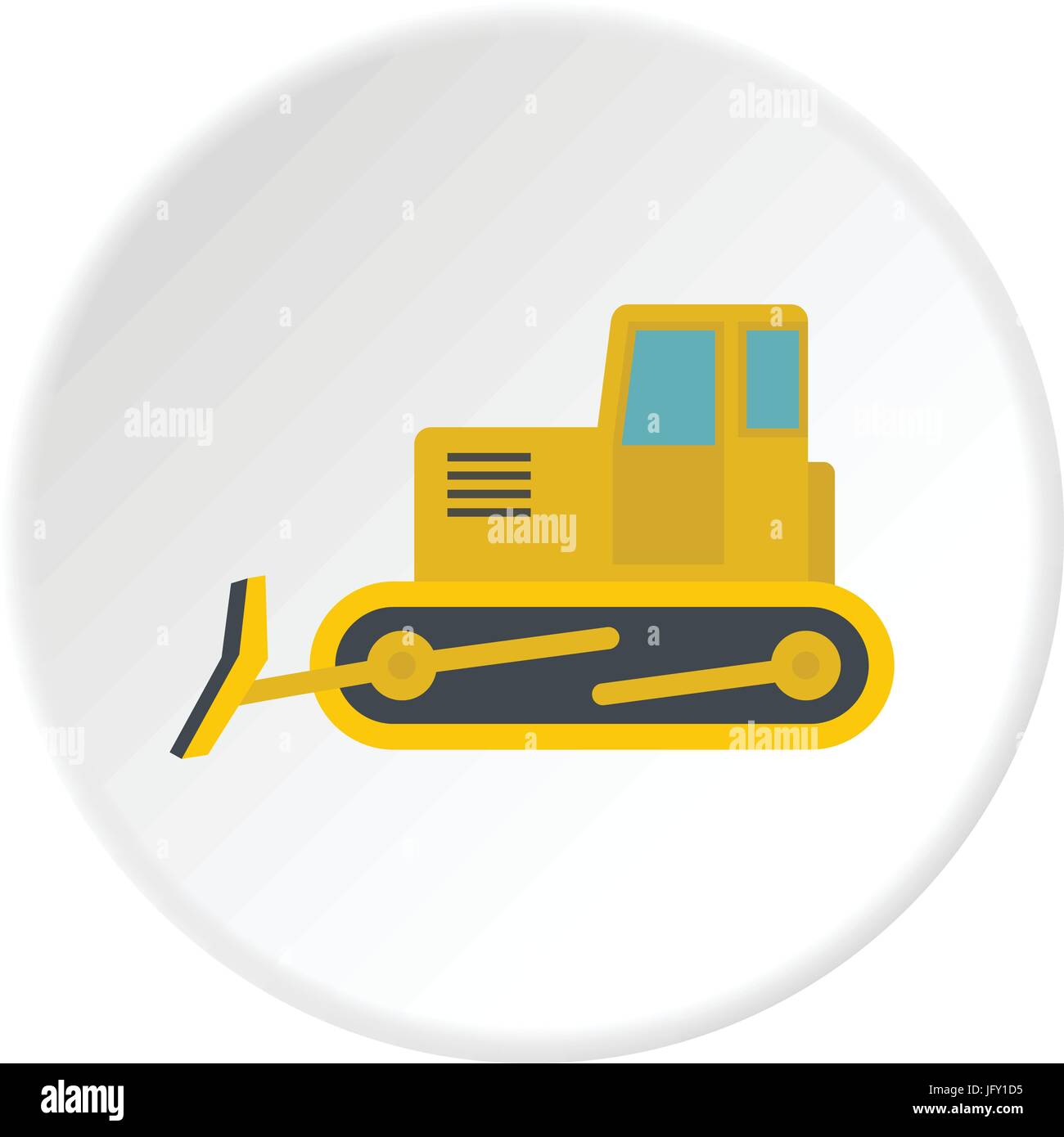 Yellow bulldozer icon circle Stock Vector Image & Art - Alamy