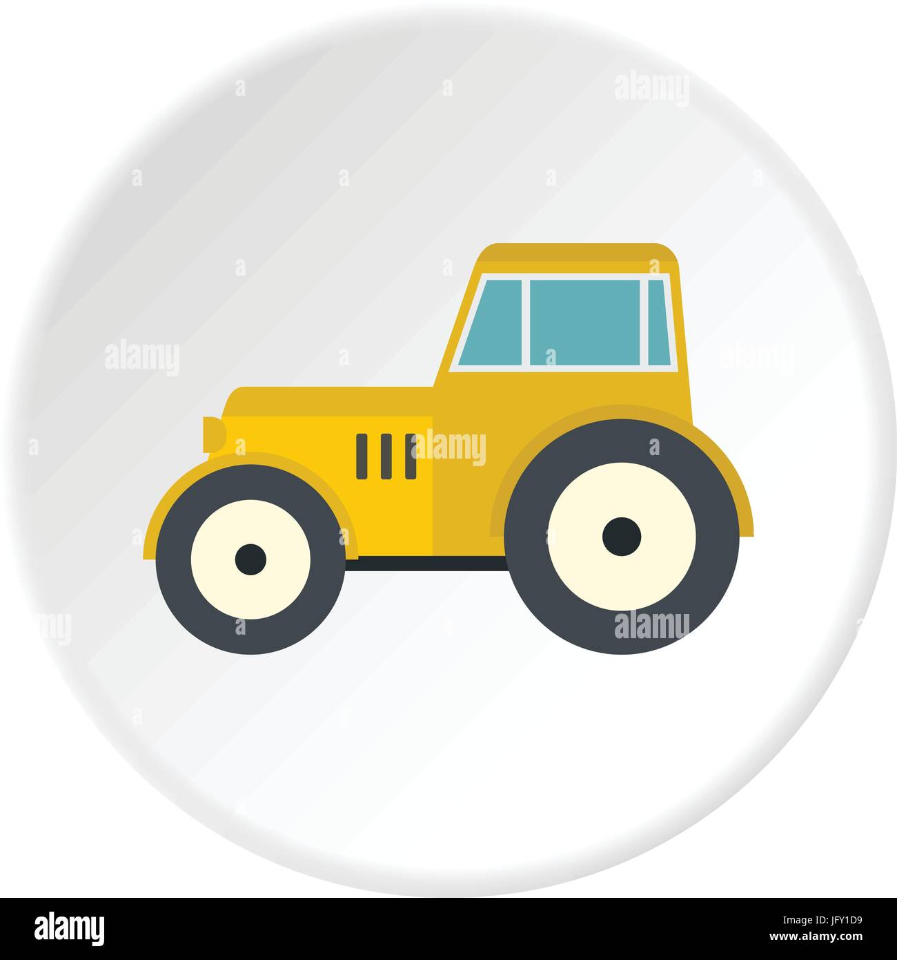Yellow tractor icon circle Stock Vector Image & Art - Alamy