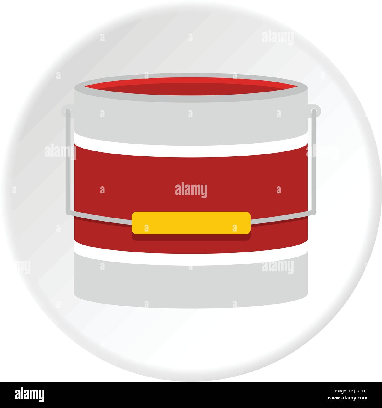 Red paint bucket icon circle Stock Vector Image & Art - Alamy