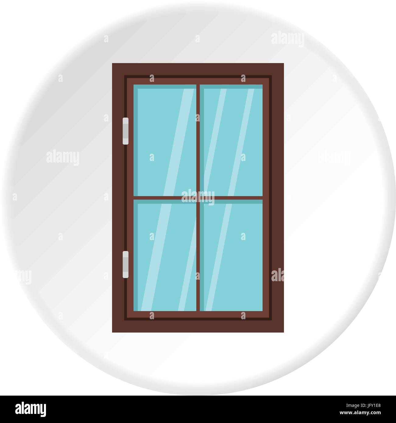 Closed brown window icon circle Stock Vector Image & Art - Alamy