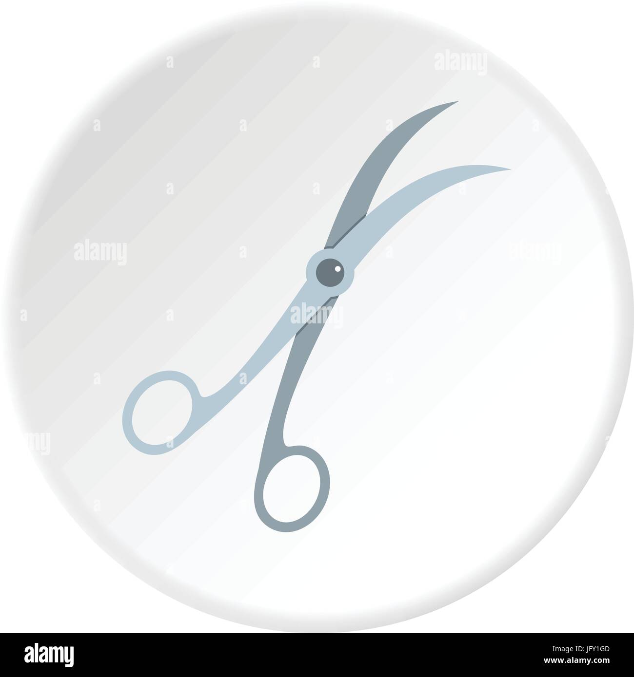 Curved surgical scissors icon circle Stock Vector Image & Art - Alamy