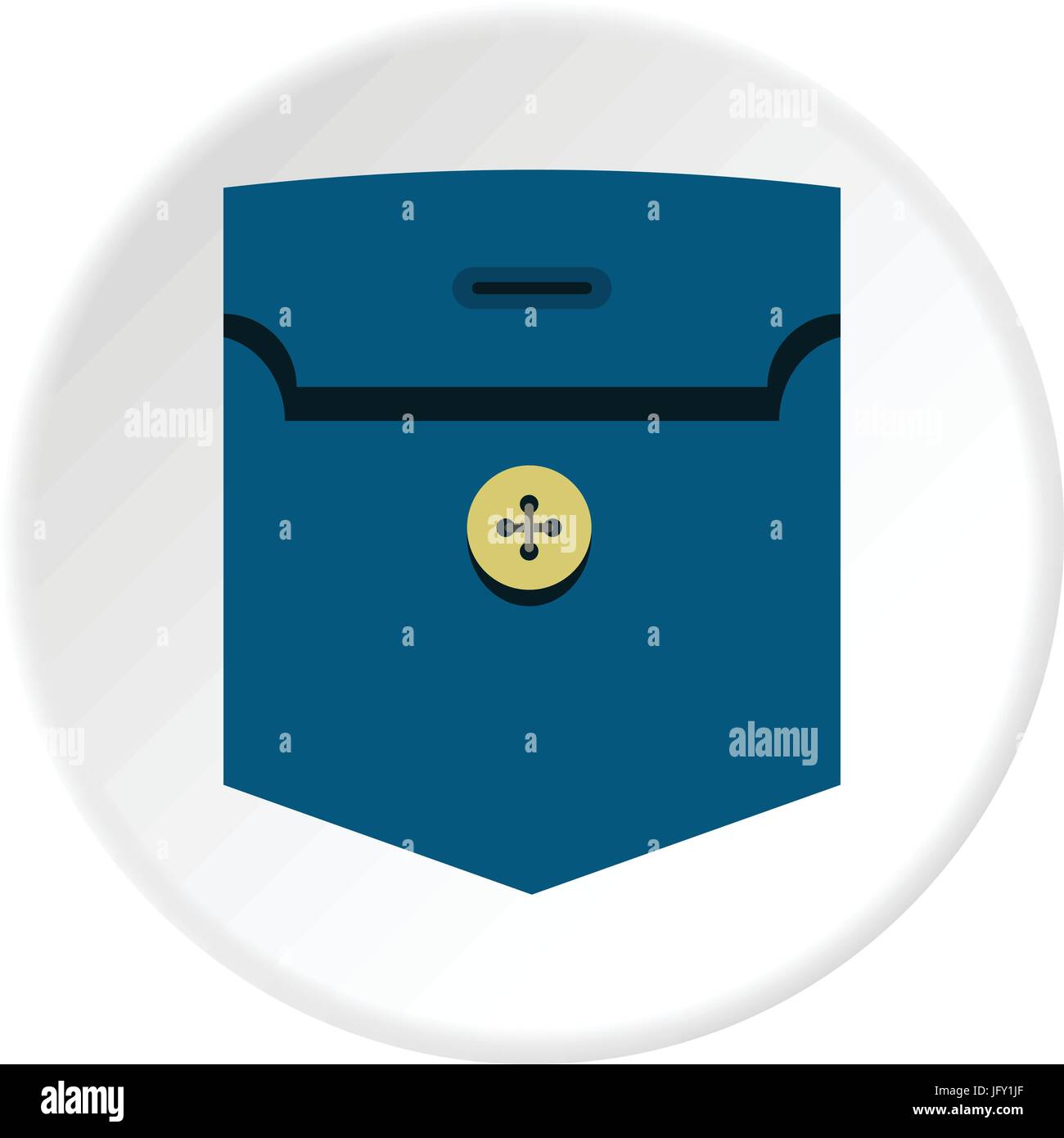 Pocket with button icon circle Stock Vector Image & Art - Alamy