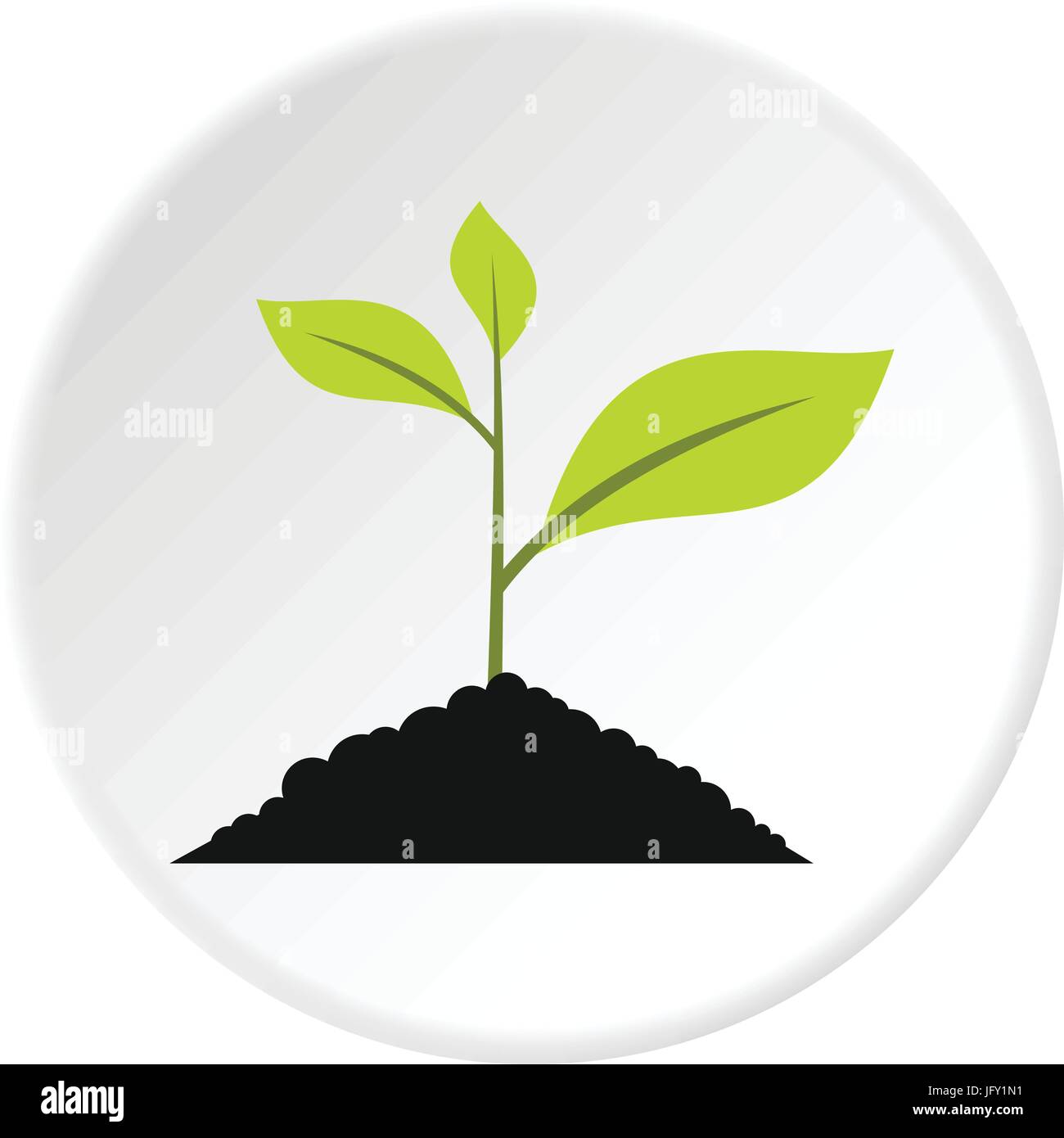 Green sprout icon circle Stock Vector Image & Art - Alamy