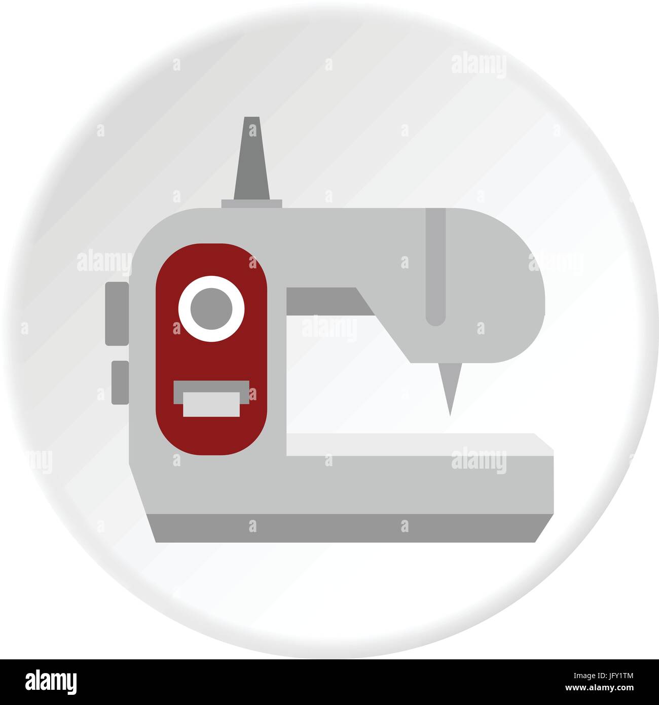 Sewing Machine Icon Circle Stock Vector Image And Art Alamy