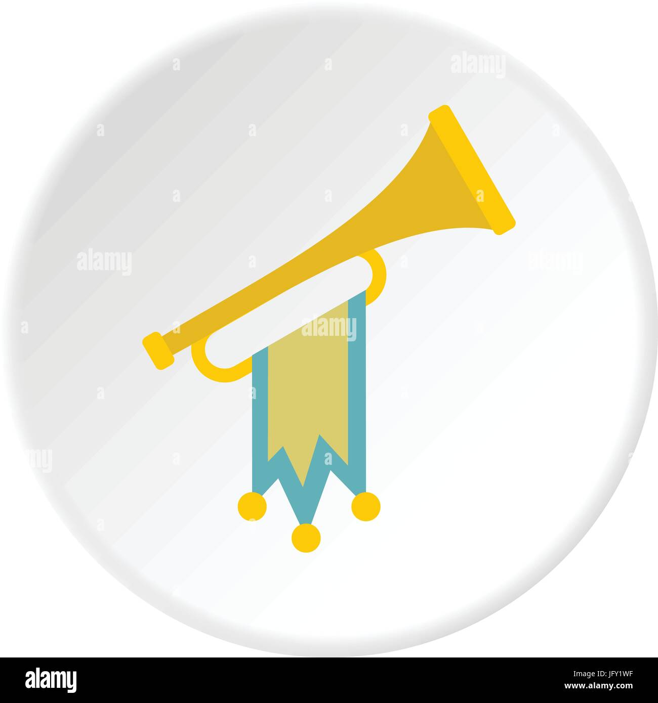 Trumpet with flag icon circle Stock Vector Image & Art - Alamy