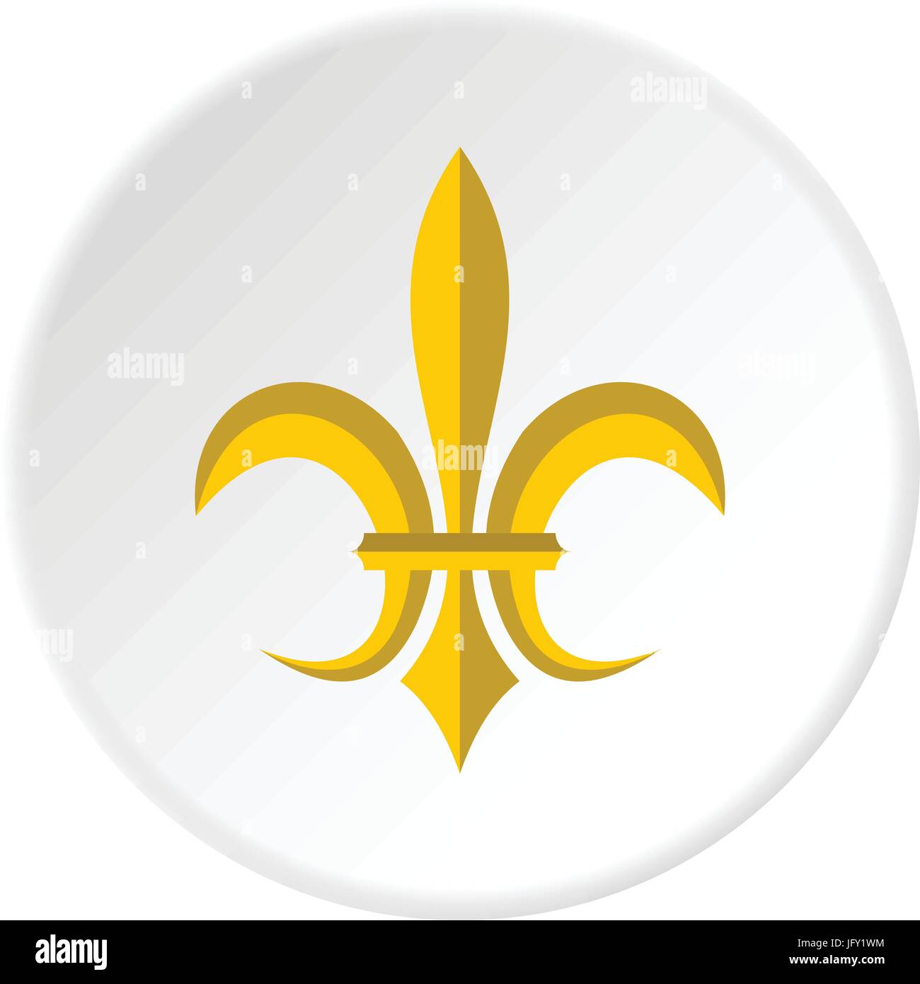 Gold royal lily icon circle Stock Vector Image & Art - Alamy