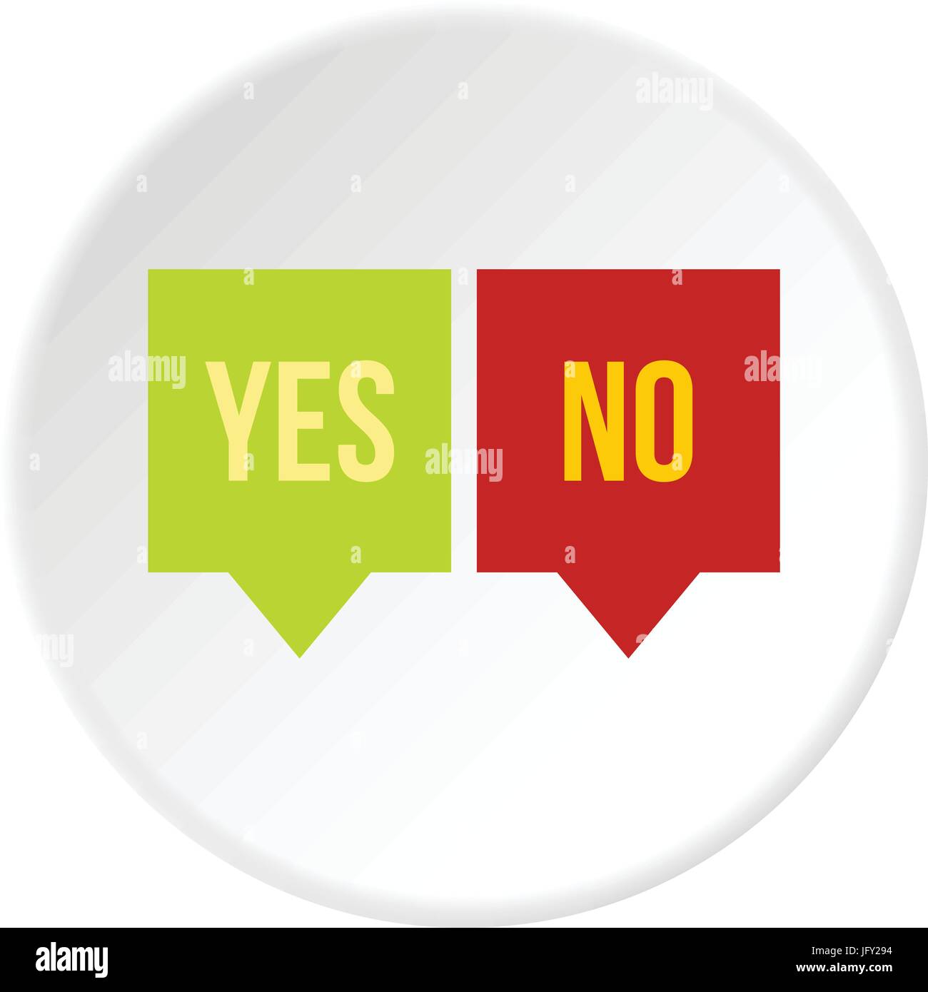 Signs of yes and no icon circle Stock Vector Image & Art - Alamy