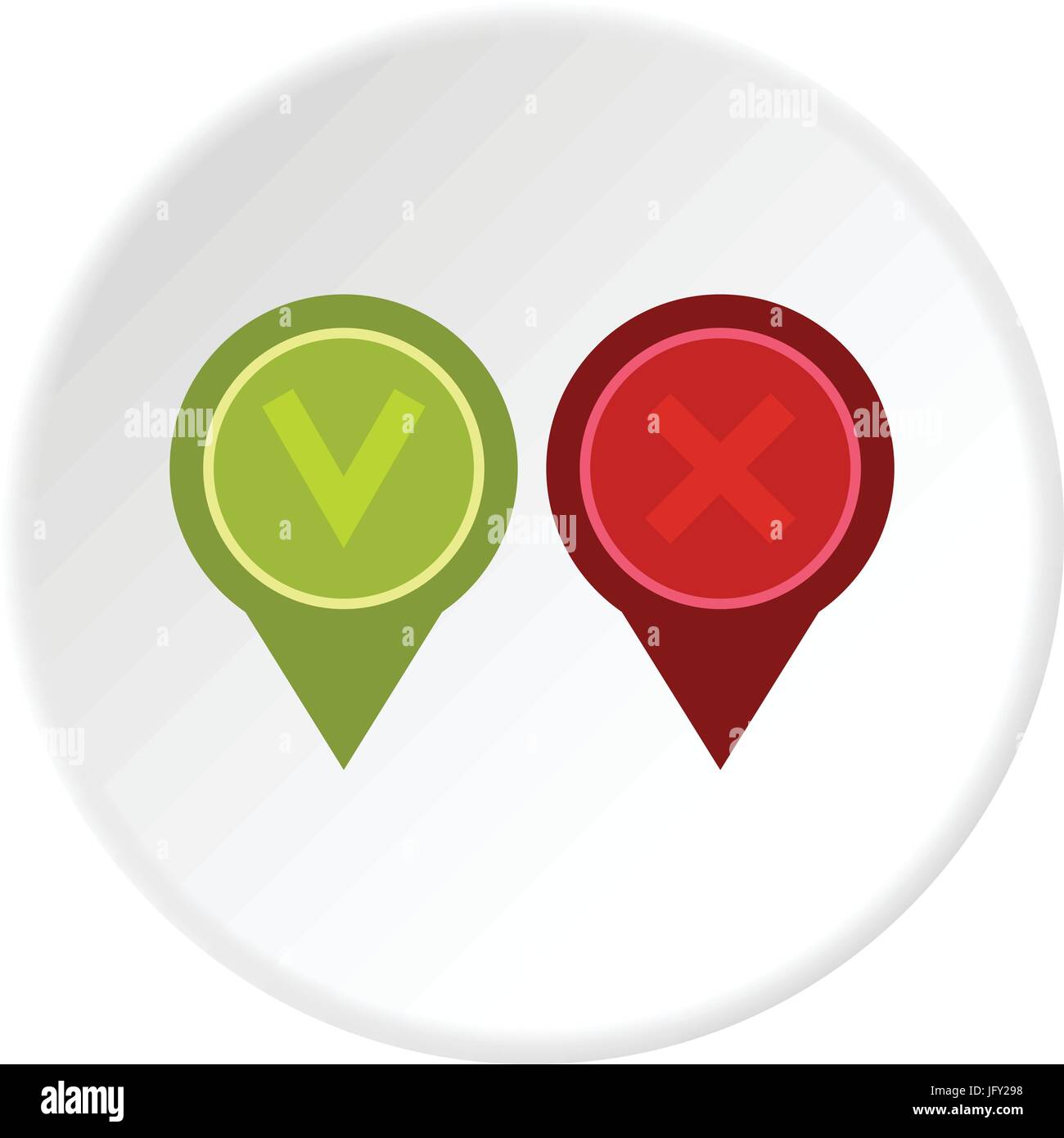 Tick affirmative and negative icon circle Stock Vector Image & Art - Alamy