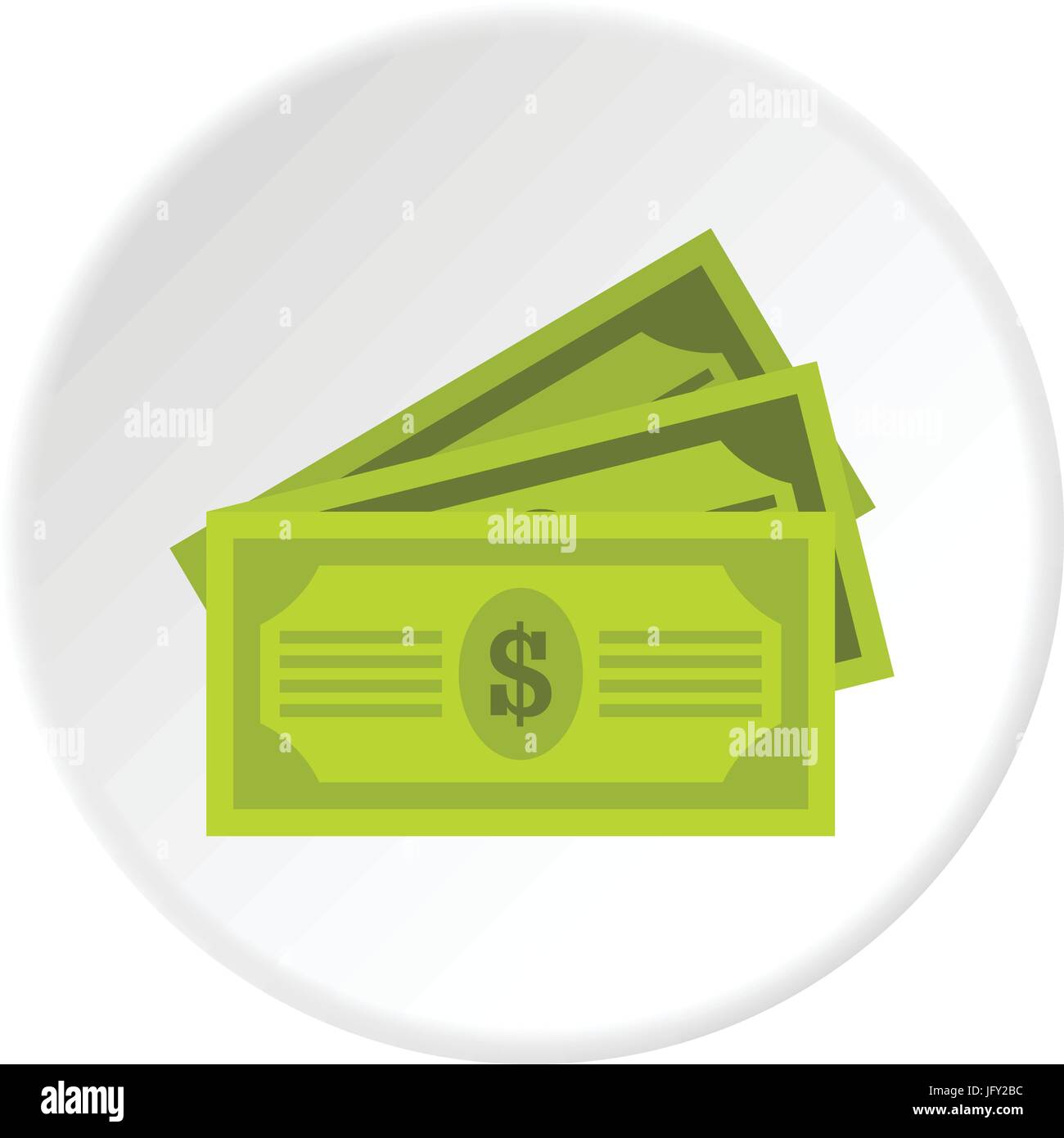 Three dollar bills icon circle Stock Vector Image & Art - Alamy