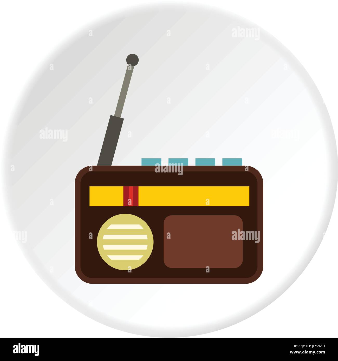 Retro radio icon circle Stock Vector Image & Art - Alamy