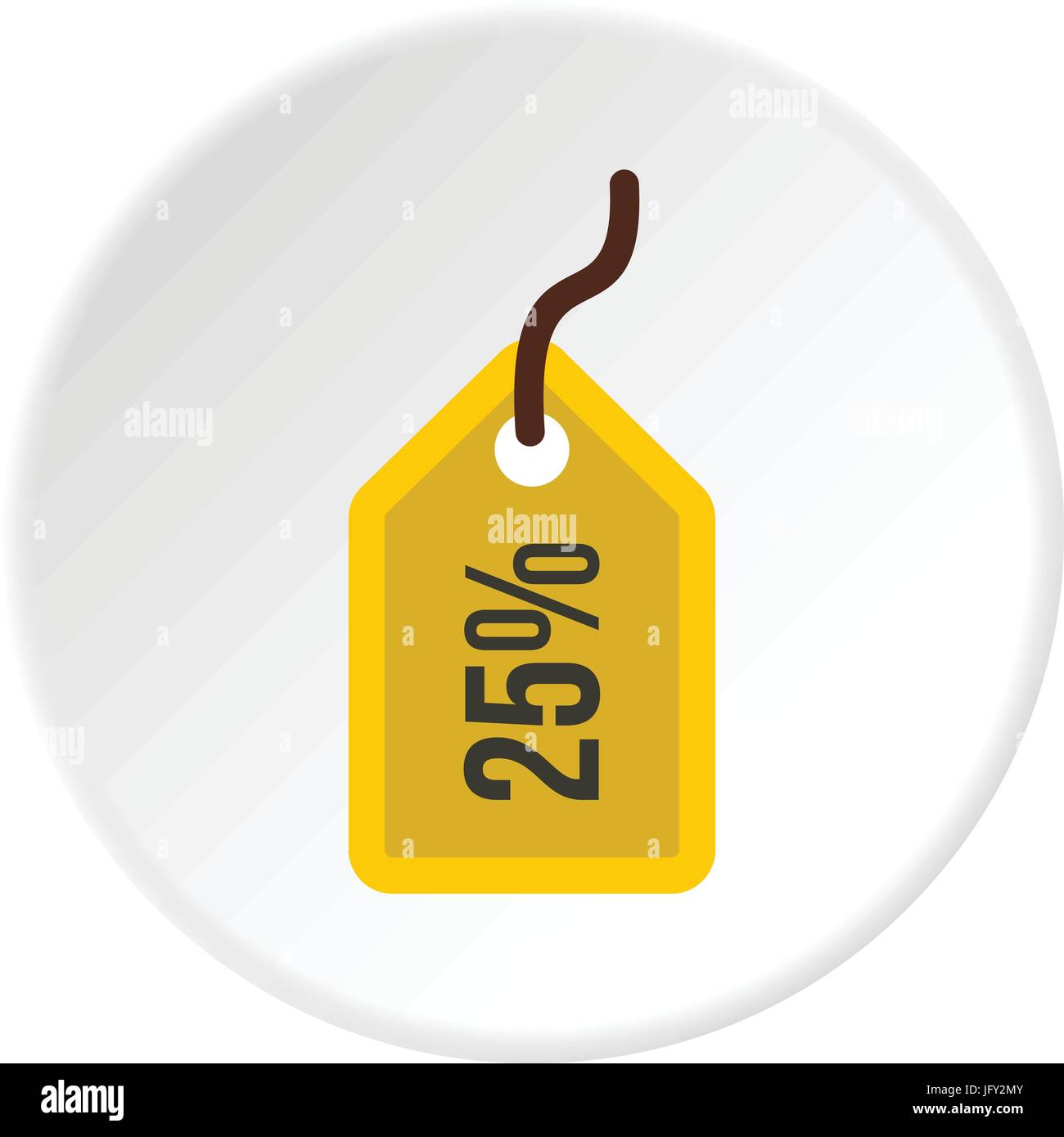 Yellow price tag, 25 percent icon circle Stock Vector Image & Art - Alamy